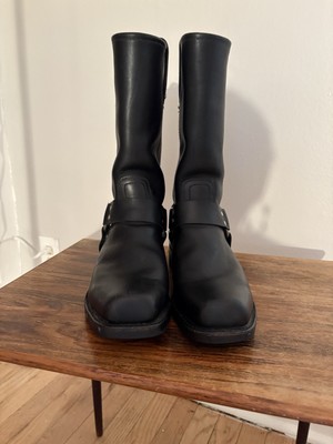 Mens FRYE Boots 87350 Biker Harness Biltrite USA Gaucho Black Size 10M | eBay