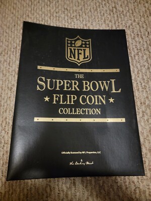 Vintage Danbury Mint NFL Super Bowl Flip Coin Collection Binder with 4 ...