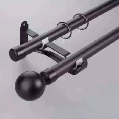 2Pcs Curtain Rods Ends Caps 22mm 28mm Dia Drapery Curtain Rods Iron ...