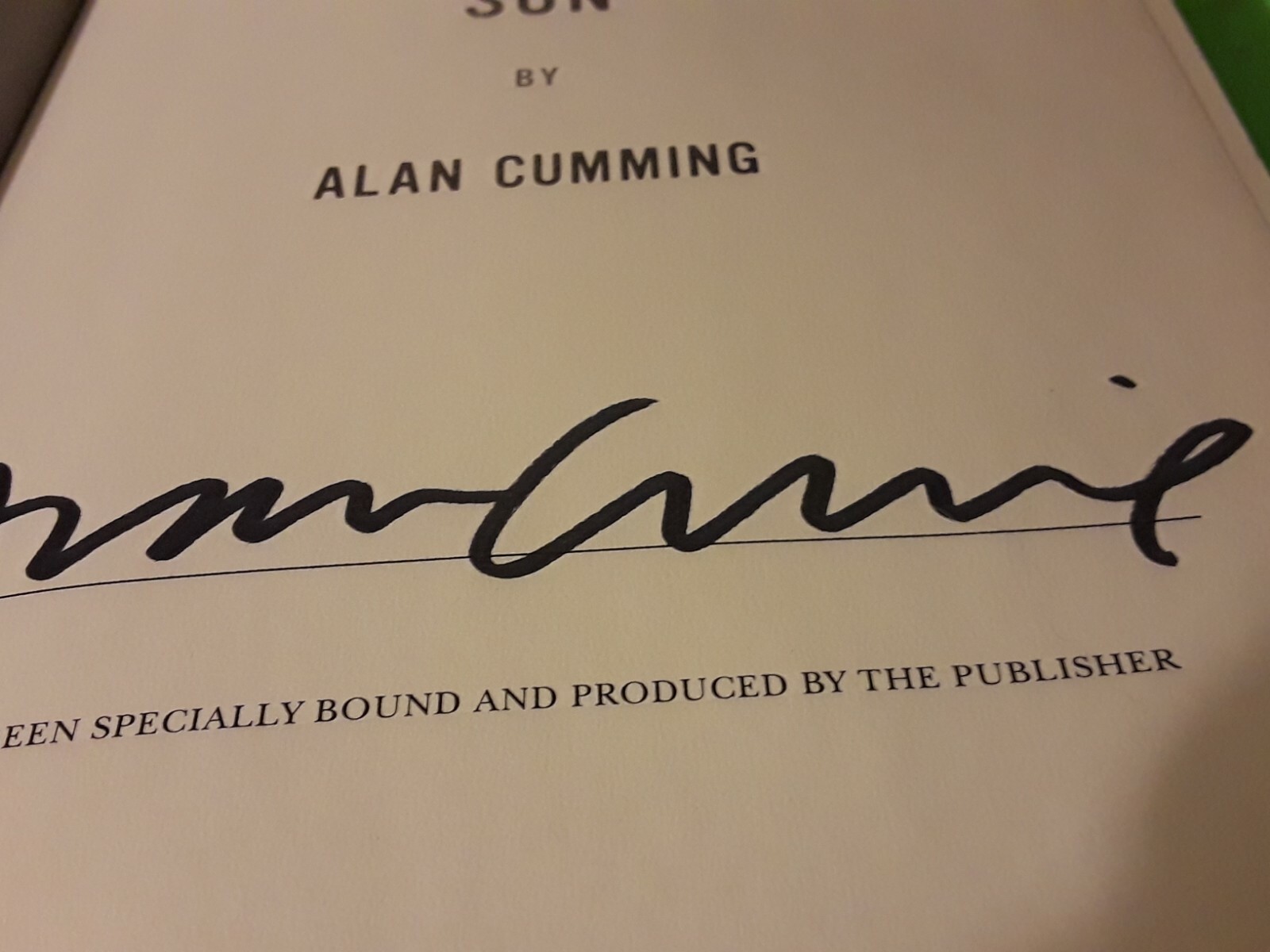 "Alan Cumming"...signed book!..."Not My Father's Son"...(first edition ...