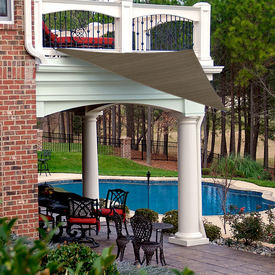 Sun Shade Sail Triangle Patio Awning Outdoor Garden Pool Canopy Shelter ...