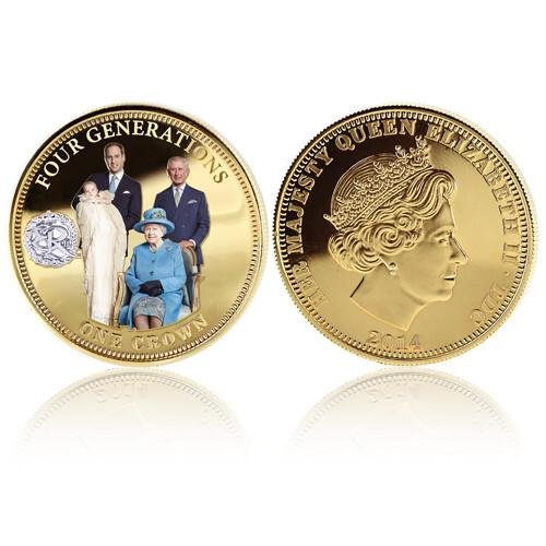 Four Generations Queen Elizabeth II One Crown Coin + Display Box | eBay