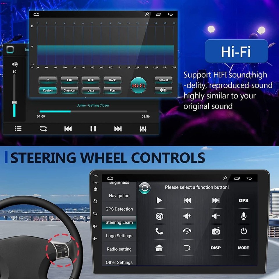 CAM+ Android 15 Car GPS Radio Player Stereo CarPlay For Honda Fit Jazz ...