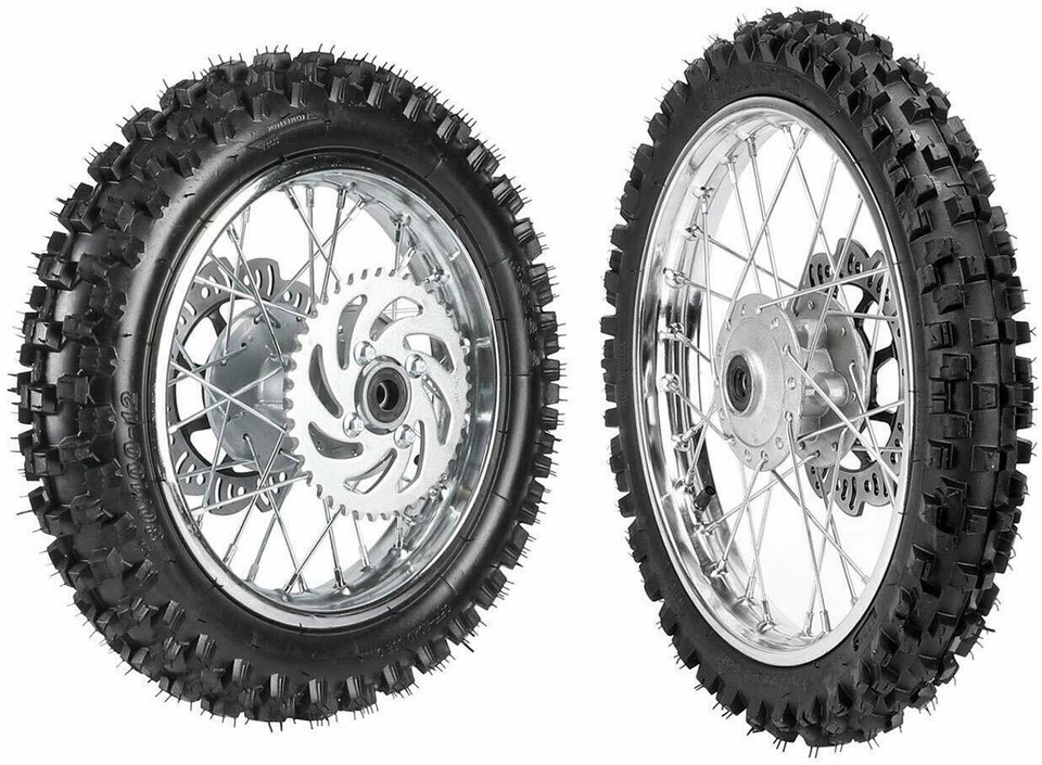 Pit Dirt Bike Disc/Drum brake Wheel Rim Tire 10'' 12'' 14'' 16'' 17 ...