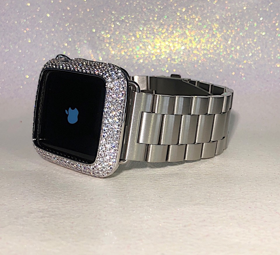 Apple Watch Ultra 49 white gold Lab Diamond Apple Watch case + Apple ...