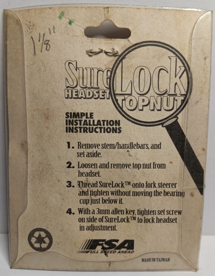 NOS Vintage 90’s FSA Sure Lock for Headset Anodized Purple | eBay
