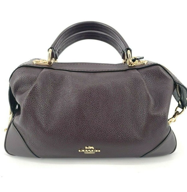 Coach 69621 Polished Pebble Leather Lane Satchel Purse Bag for sale ...