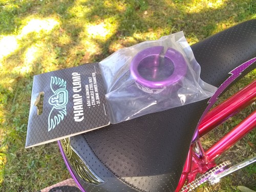 SE BIKES purple seatpost clamp 31.8 quadangle pk ripper floval flyer ...