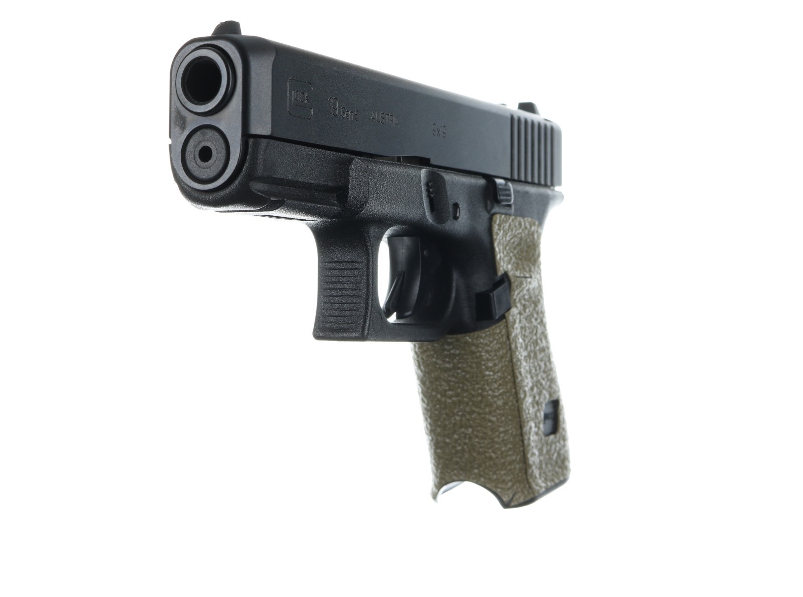 Talon Grips for Gen 5 Glock 19 with Medium Backstrap Rubber Moss ...