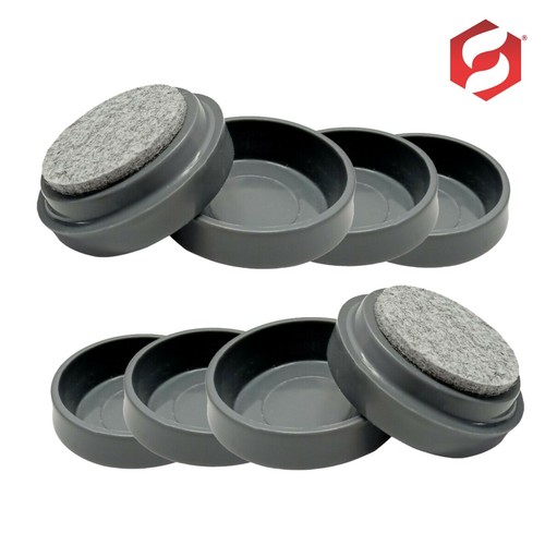 8x RUBBER CASTOR CUPS ANTI SLIP Carpet Floor Protector Sofa Chair ...