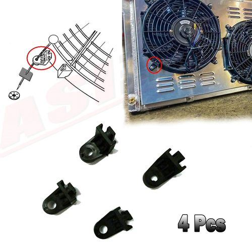 4PCS LEGS L BRACKET TABS FEET PLASTIC CLIPS ELECTRIC RADIATOR FAN ...