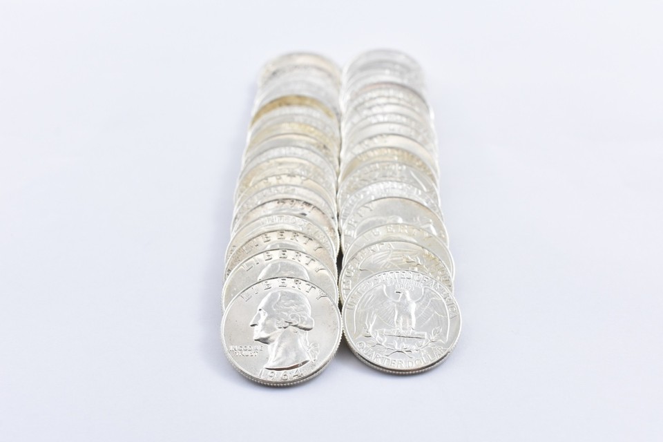 1958-64 BU Unc Washington Quarter ROLL 90% Silver $10 Face ROLL | eBay