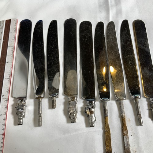 37 - 1 Ea Scrap STAINLESS Knife Blades without Handle-5” Blade-9 ...