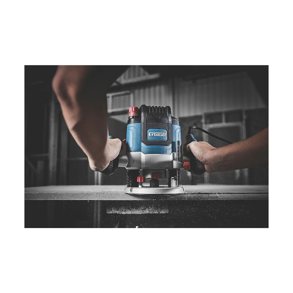 Erbauer Plunge Router Electric Powerful Soft Start 1/2" Variable Speed ...