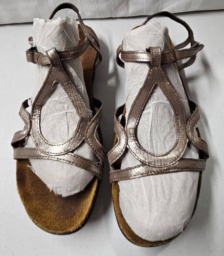 NAOT women Dorith Gladiator strappy sandals metallic brown leather 39 ...