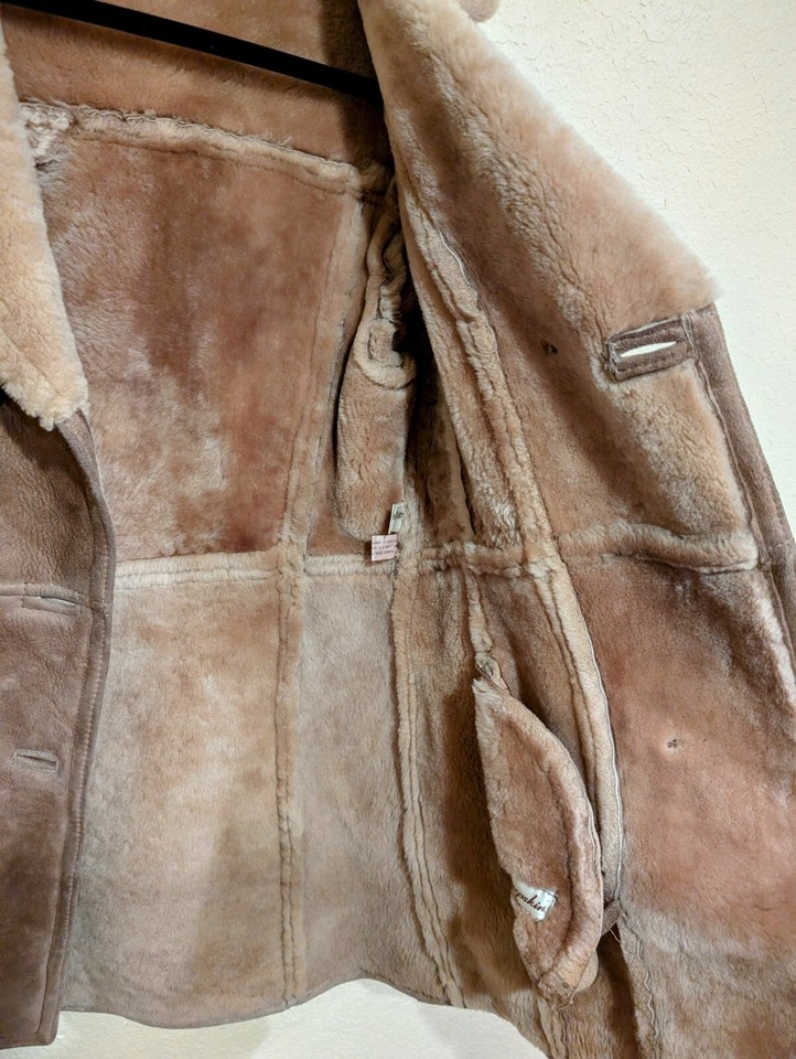 Vintage Women's Authentic Sheepskin Shearling Coat ~ Size 12 * Runs ...