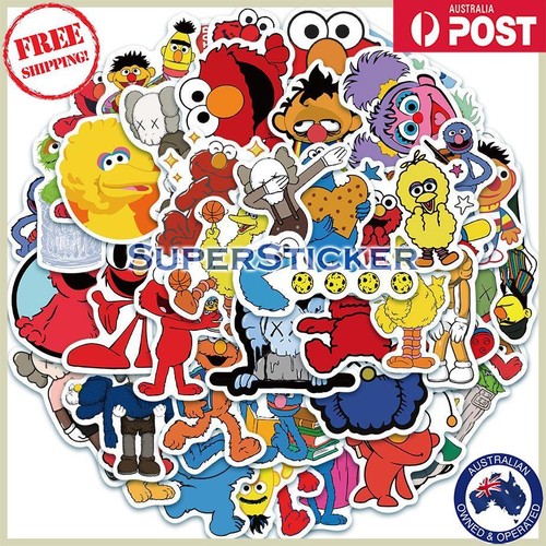 50pcs Sesame Street 2 Cartoon Bomb Kids Stickers Vinyl Laptop ...