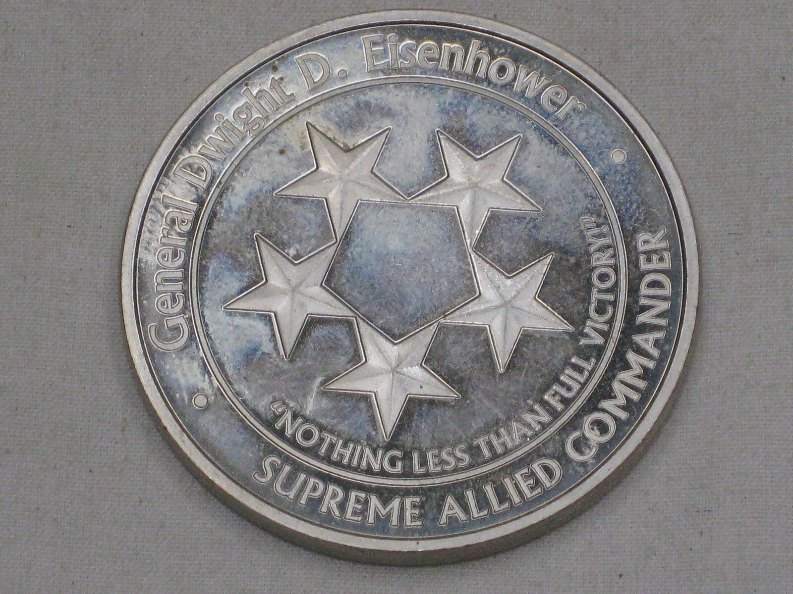 vintage DWIGHT D. EISENHOWER SUPREME ALLIED COMMANDER Coin medal token ...