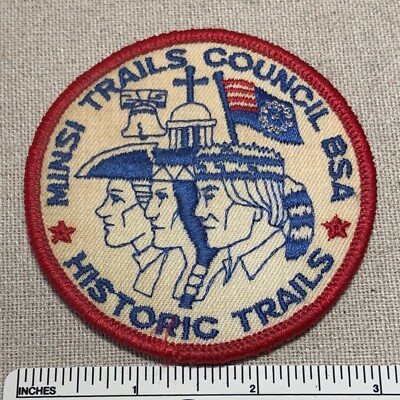 Vintage MINSI TRAILS COUNCIL Boy Scout Historic Trail PATCH Uniform ...