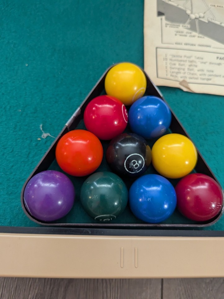 Vintage 1970's Aurora Skittle Pool Tabletop Game 5511 With Box ...