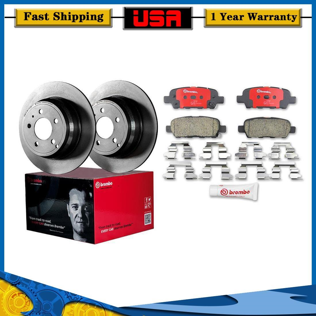 Rear Brembo Brake Rotors Ceramic Brake Pads Set For Nissan 370Z 2009 ...