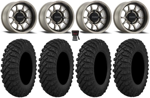 Method 409 15" Grey (5+2) Wheels 30" Crawler XP Tires Polaris Sportsman ...