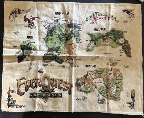 EverQuest: The Ruins of Kunark- Norrath Cloth Map (224) | eBay