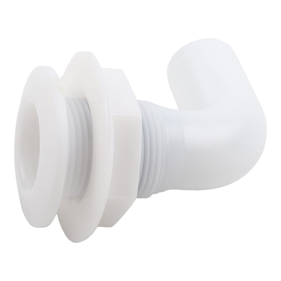 Marine 90 Degree Elbow Drain Outlet with Secure Barbed Tail Connection ...
