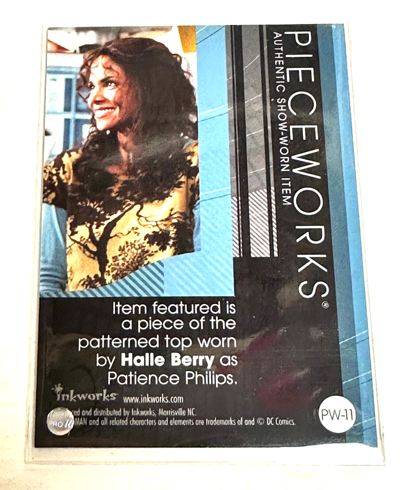 2004 Cat Woman Authentic Costume Card Featuring Top Worn by Halle Berry ...