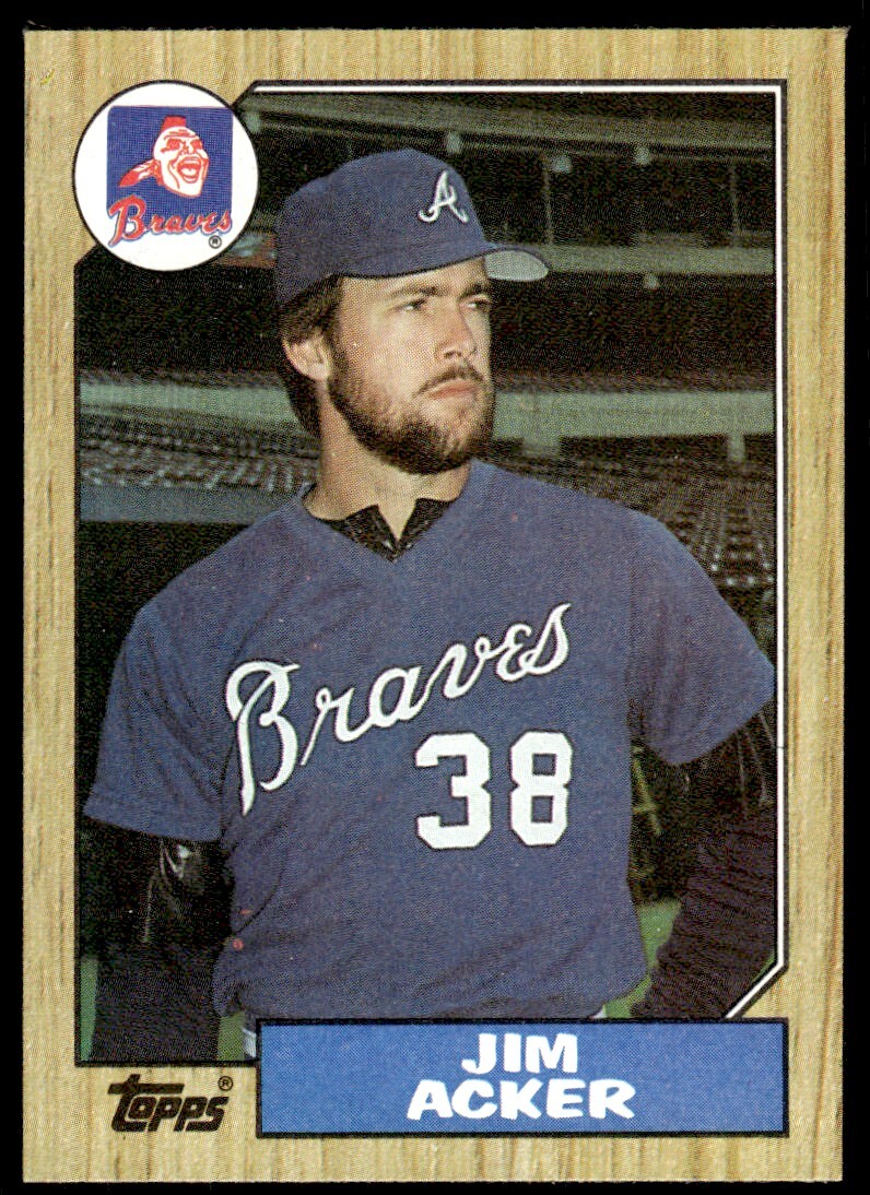 1987 Topps Baseball Card Jim Acker Atlanta Braves #407 | eBay