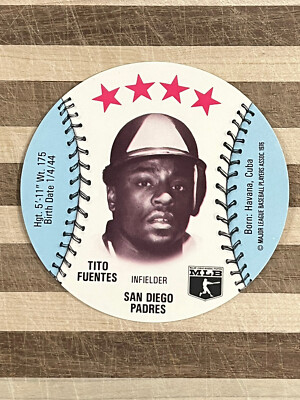 1976 MSA Isaly’s Sweet William Baseball Disc Tito Fuentes | eBay