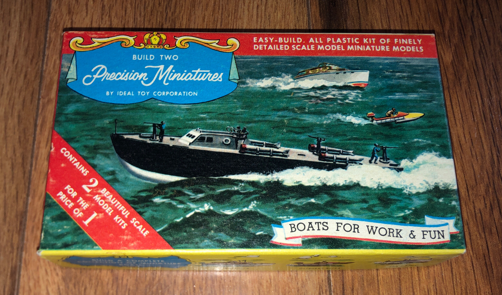 VTG Ideal Precision Miniatures PT Boat & Cabin Cruiser Plastic Model ...