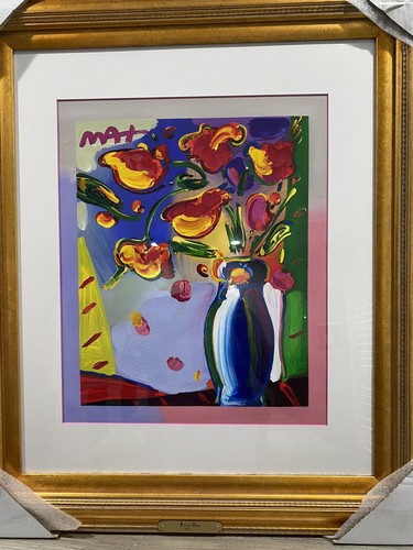 Peter Max Original Mixed Media Acrylic Hand Signed With Serial Numbers ...