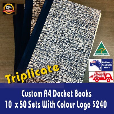 10 x Triplicate A4 Customised Full Colour Printed QUOTE / Tax INVOICE ...