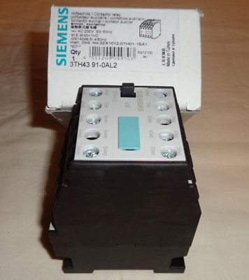 SIEMENS 3TH43 91-0AL2 CONTACTOR 3TH4391-0AL2 3TH43910AL2 | eBay