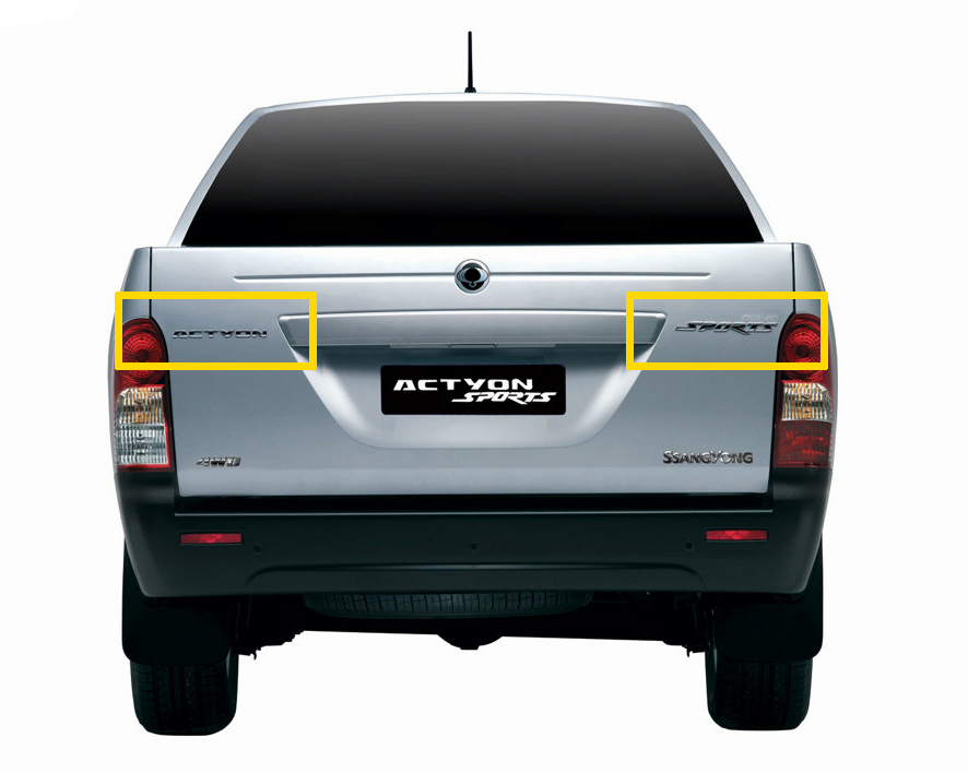 SSANGYONG ACTYON SPORTS 2007-2012 OEM Rear ACTYON & SPORTS Logo Emblem ...