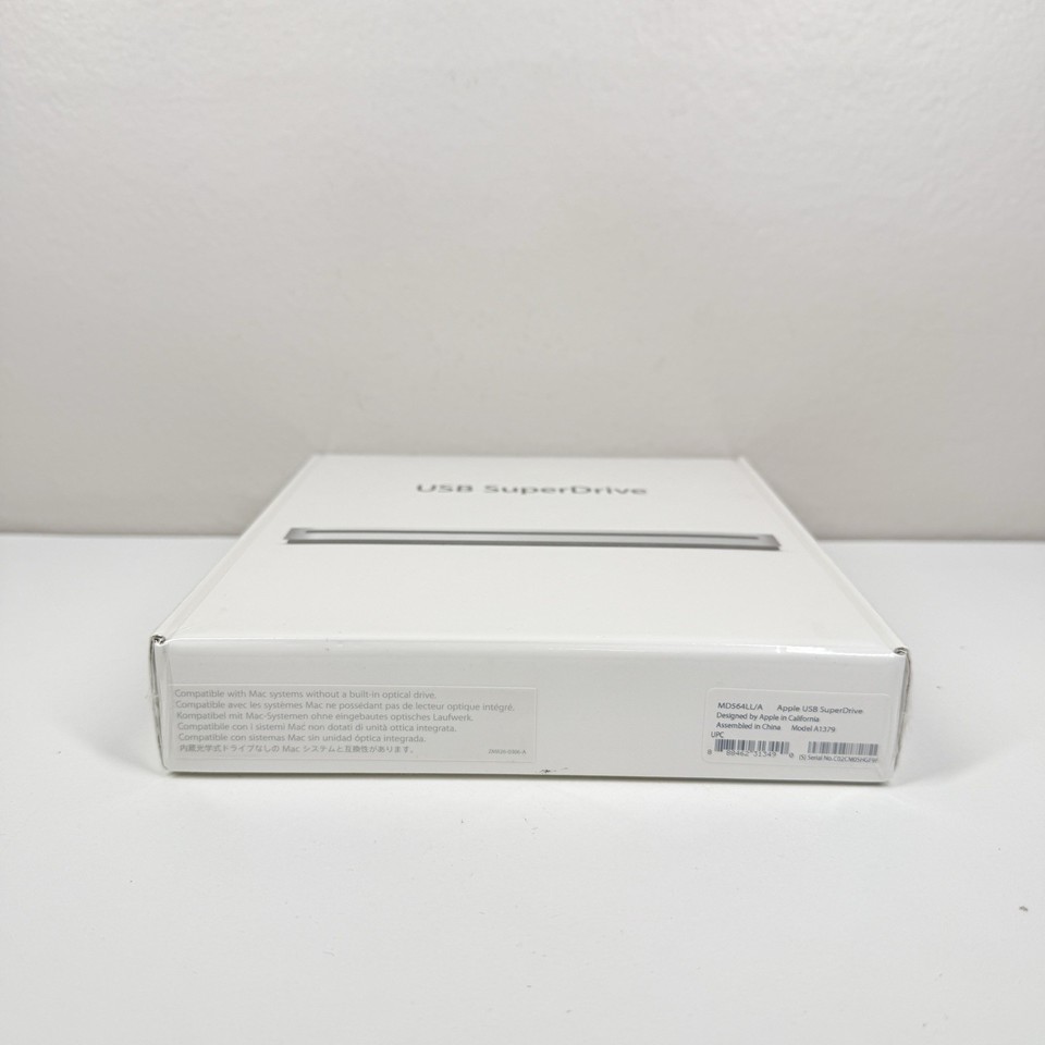 Apple MD564LL/A E SuperDrive Apple USB External SuperDrive, Model A1379 ...