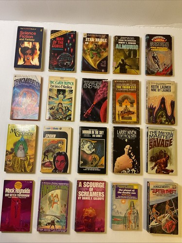 Lot of 20 Vintage Sci-Fi Paperbacks – Pulp Classics, Fantasy, Space ...