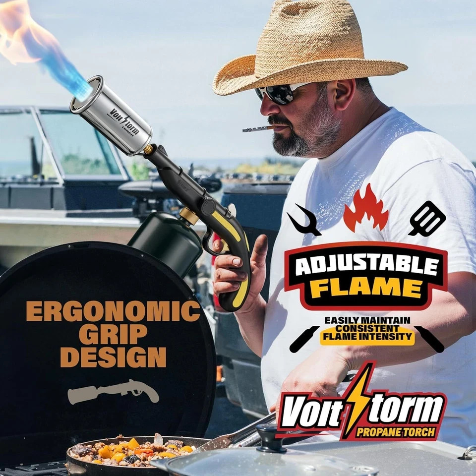 Upgraded Cooking Torch Kitchen Blow Torch - Grill Gun Propane Torch ...