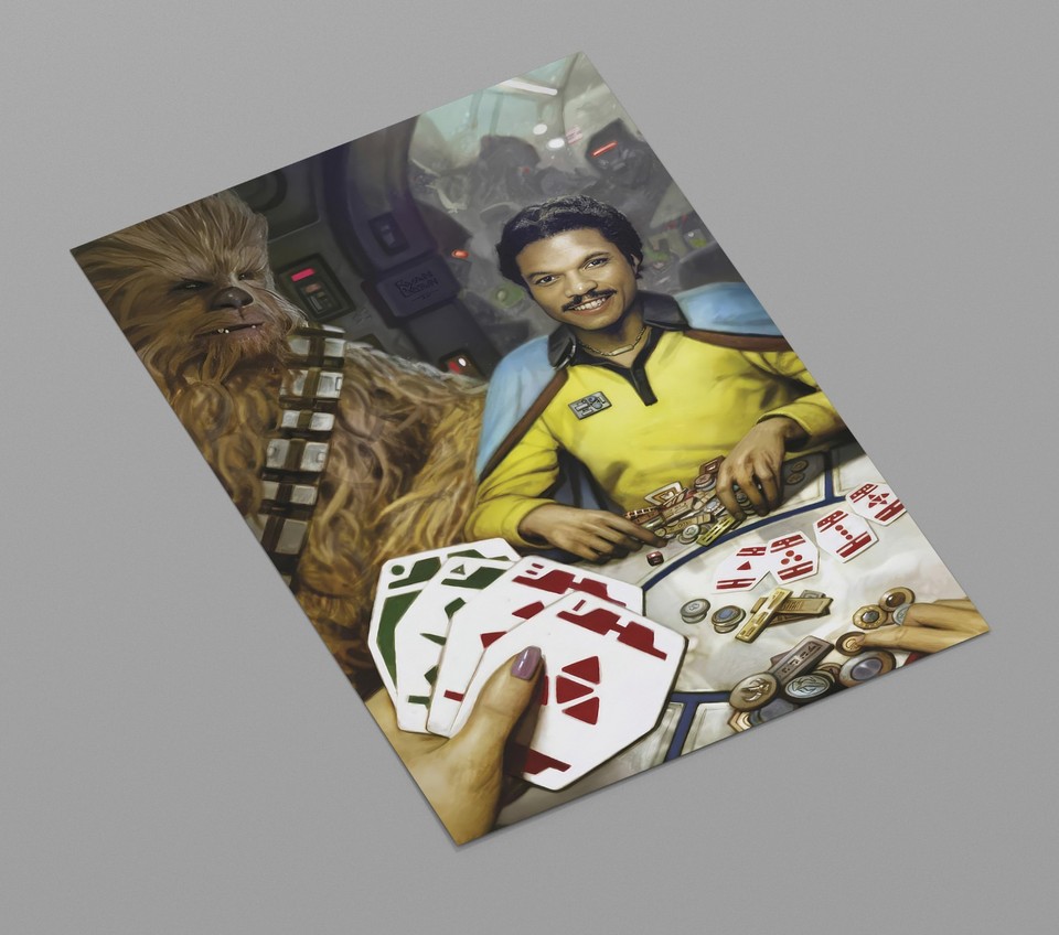 Star Wars ROTJ #1 Print - Lando Chewbacca Wall Art - Sabacc 11" x 17 ...