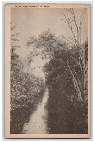 c1920 Old Canal River Lake South Natick Massachusetts Vintage Antique ...