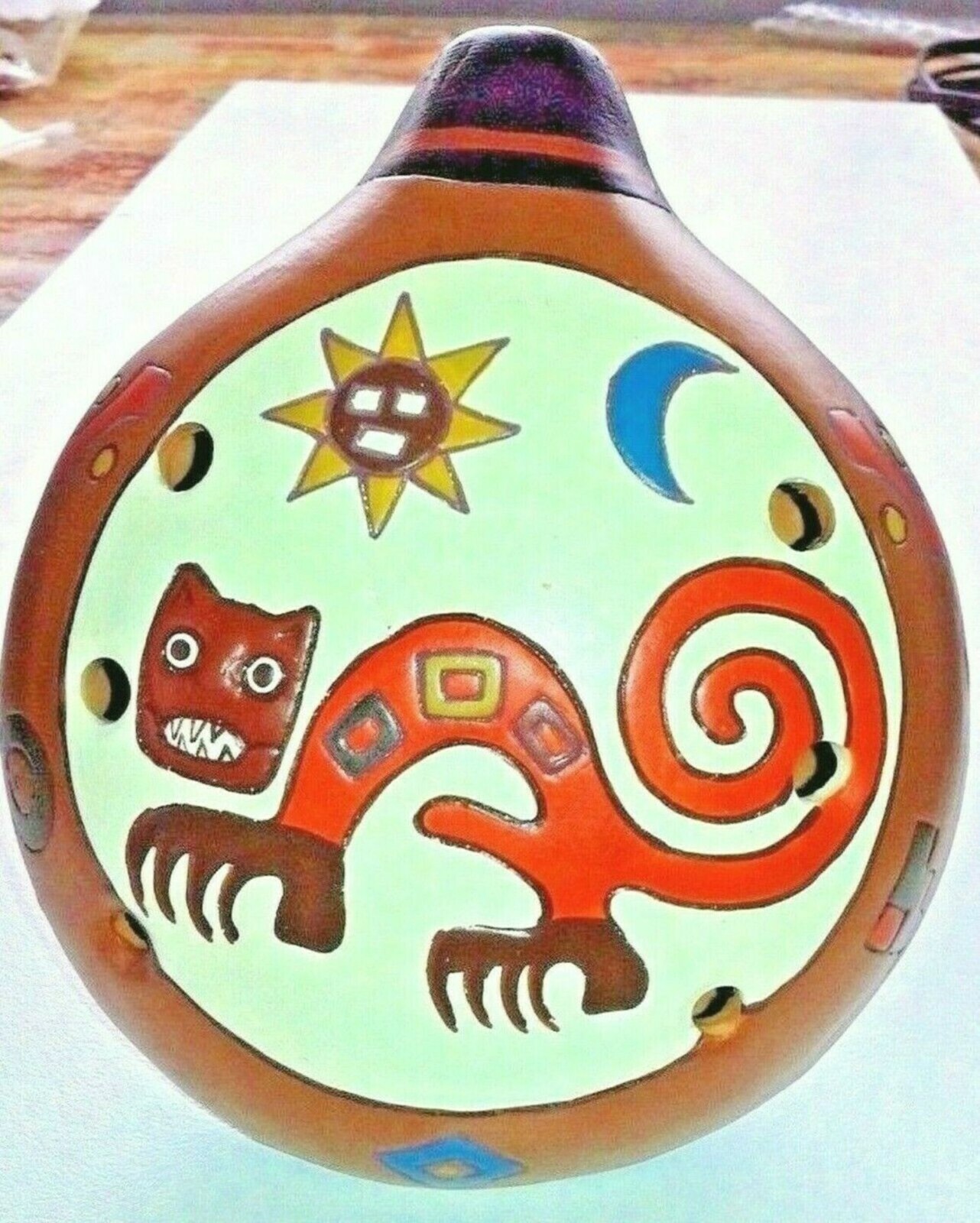 Peruvian Andean Inca style Big Ocarina - Musical instrument | eBay