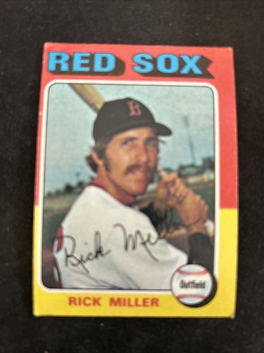 1975 Topps Baseball Card #103 Rick Miller Boston Red Sox VgEx Free ...