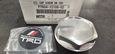 Genuine Toyota Scion Lexus TRD Oil Cap OEM PTR04-12108-02 Forged Billet ...