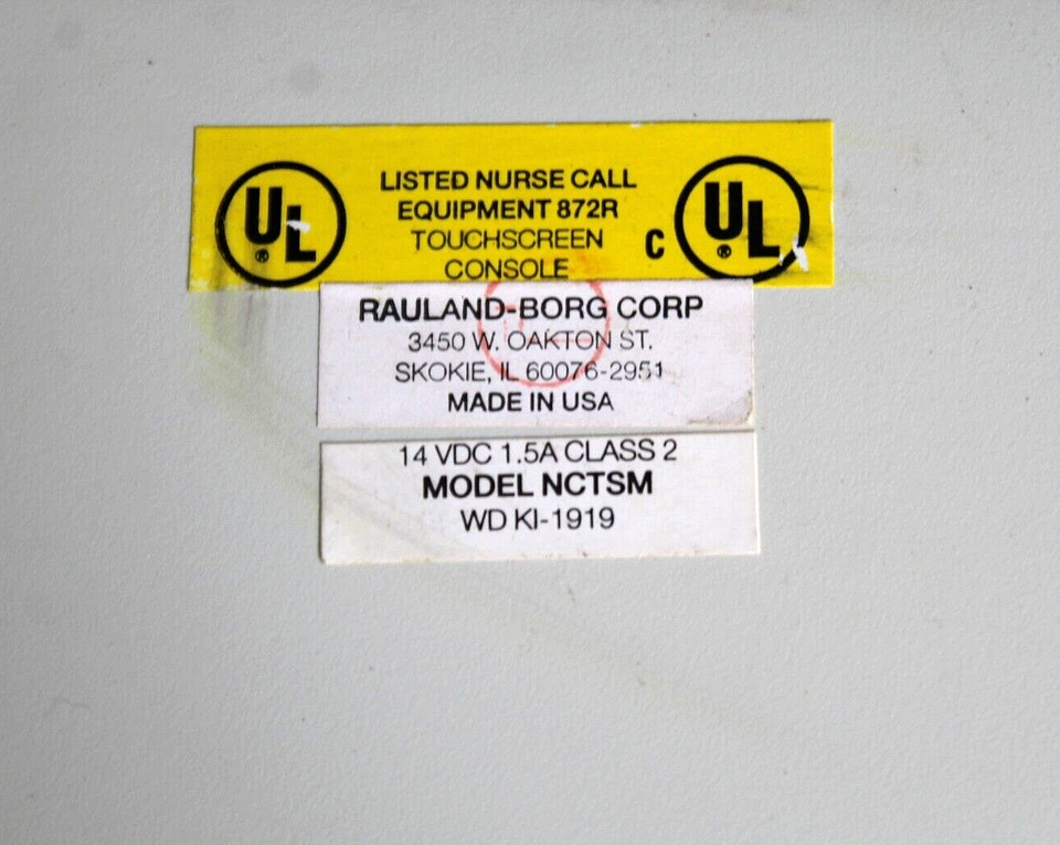 Rauland Responder IV NCTSM Nurse Call Master Station- BAD SCREEN | eBay