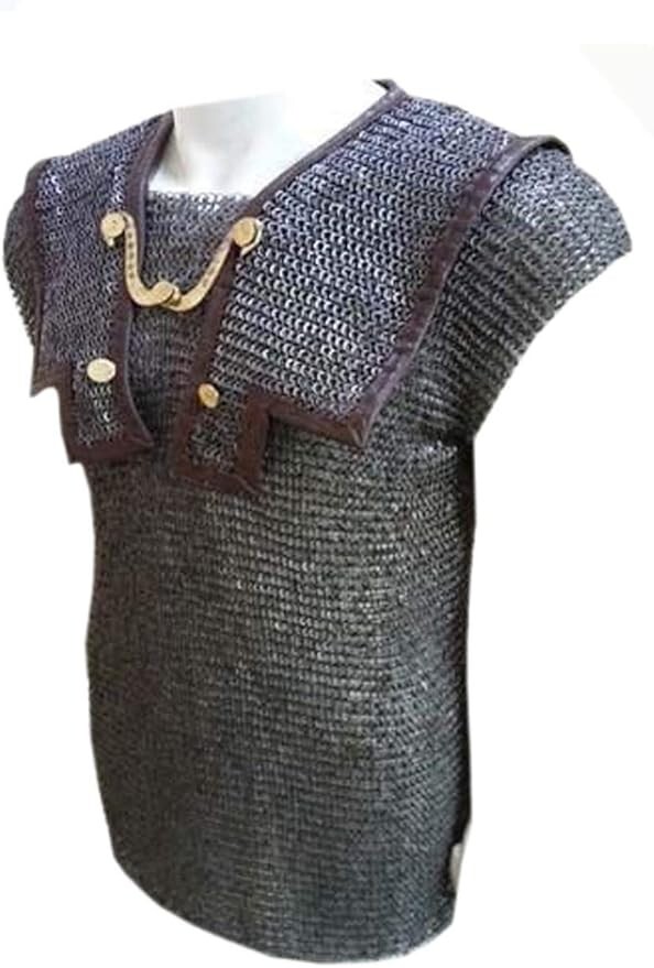 Medieval Roman Knight Chainmail Armor, 18 Gauge Iron Steel, Lorica ...