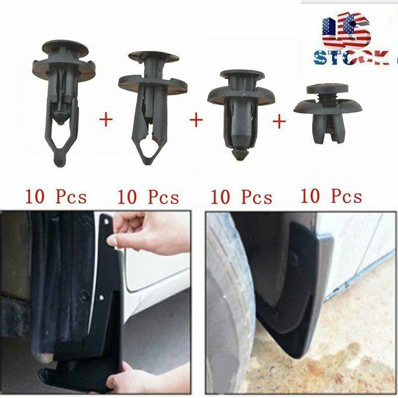 40Pcs Black Car Push Retainer Pin Body Trunk Bumper Rivet Trim Moulding ...