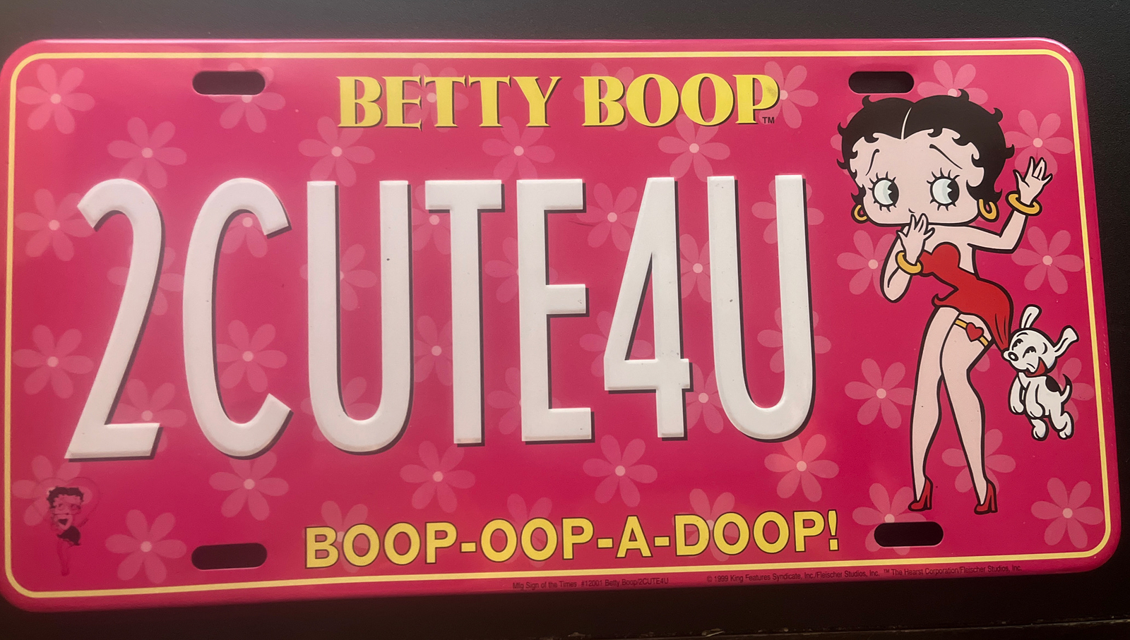 Betty Boop 2cute4u Collector Series Novelty License Plate for sale ...
