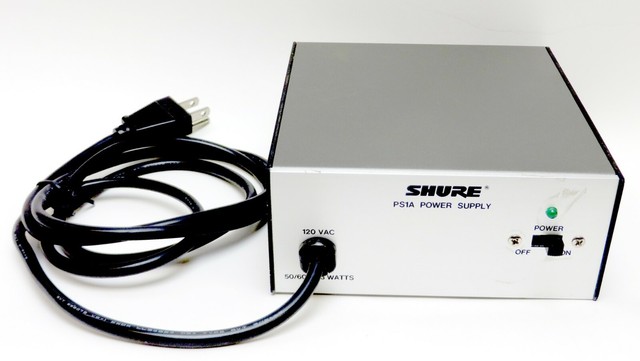 Shure PS1A 2 Channel External Microphone Phantom Power Supply for sale ...