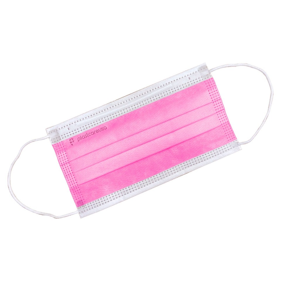 Pink Surgical Face Masks, ASTM Level 3 (Box of 50), Medical Disposable ...